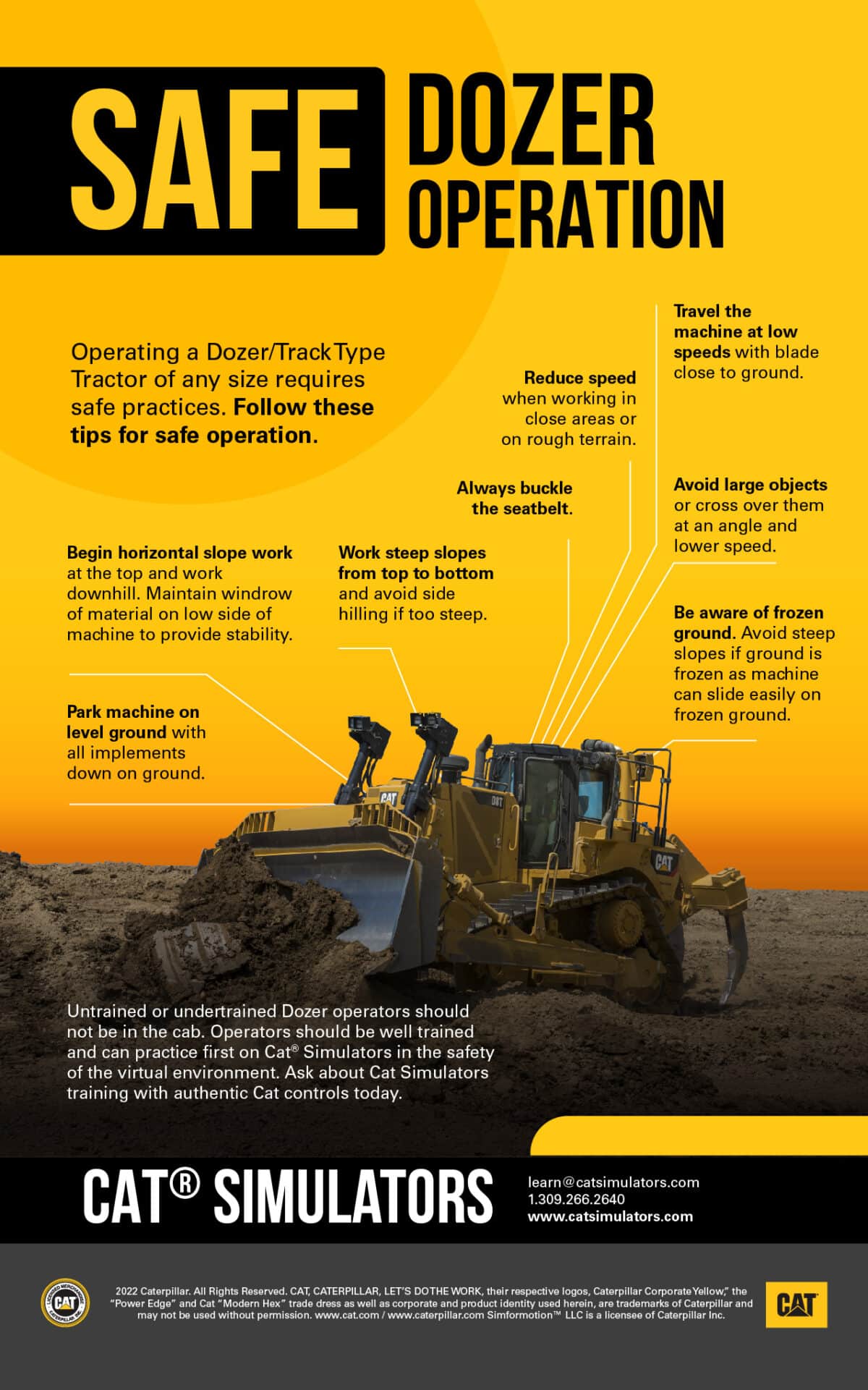Safe Dozer Operation - Cat® Simulators
