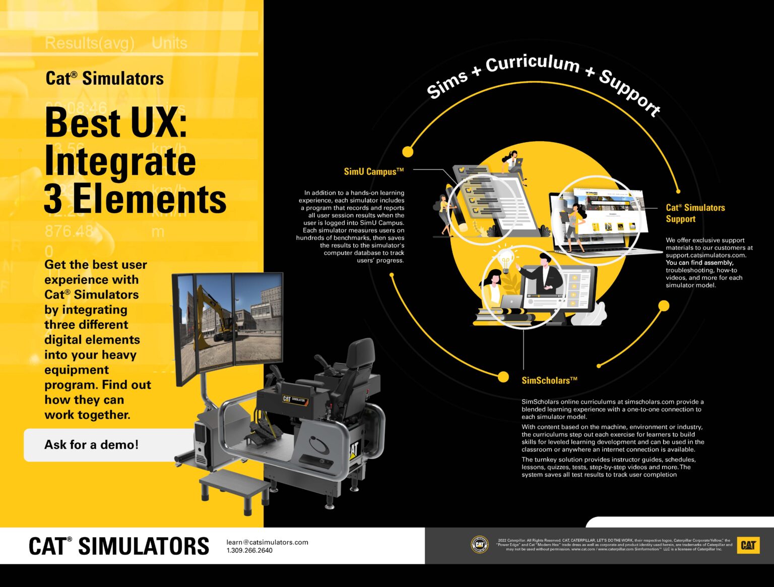 Cat® Simulators Best User Experience Infographic - CAT® SIMULATORS